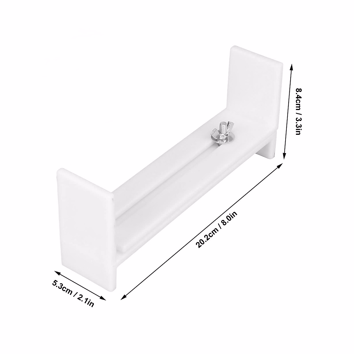 Jig Bracelet Maker 8in ABS Adjustable Knitting Rope Wristband Maker Tool with 2 Clamps, Rope Holder Knotting Weaving Tool for DIY Bracelet