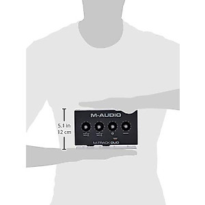 M-Audio M-Track Duo – USB Audio Interface for Recording, Streaming and Podcasting with Dual XLR, Line & DI Inputs, plus a Software Suite Included