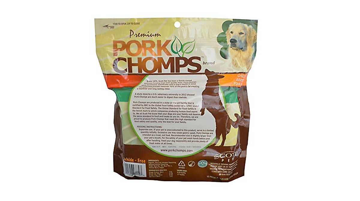 Pork Chomps 6" Dog Chews - Assorted Flavors