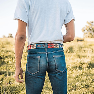 GauchoLife Polo Belt Hand-Stitched leather belt (Multi Coloured, 38)