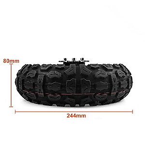 L-faster 10 Inch Off-Road Wheel Dual Drive 350W Geared Motor Chain Kit Reverse Switch for Electric Barrow Trolley Wagon Bike with Reverse (36V 350W Max 8kph)