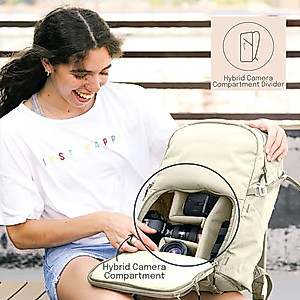 BREVITE - The Jumper - Compact Camera Backpacks for Photographers - A Minimalist & Travel-friendly Photography Backpack Compatible With Both Laptop & DSLR Accessories 18L (Boulder Tan)