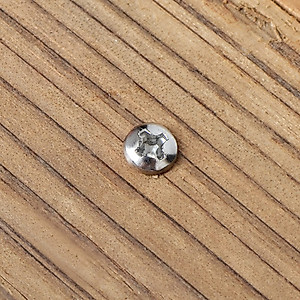 Jigreat #6 x 1/2" Pan Head Wood Screws Stainless Steel 304 (18-8) Phillips Drive 100 Pieces Round Head Full Thread SS Screw