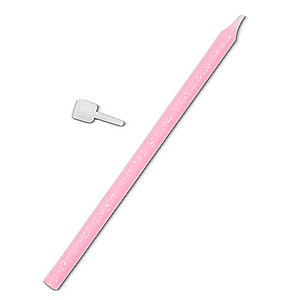 Metallic Glitter Long Thin Birthday Cake Candles in Holders (5 in, 48 Pack)