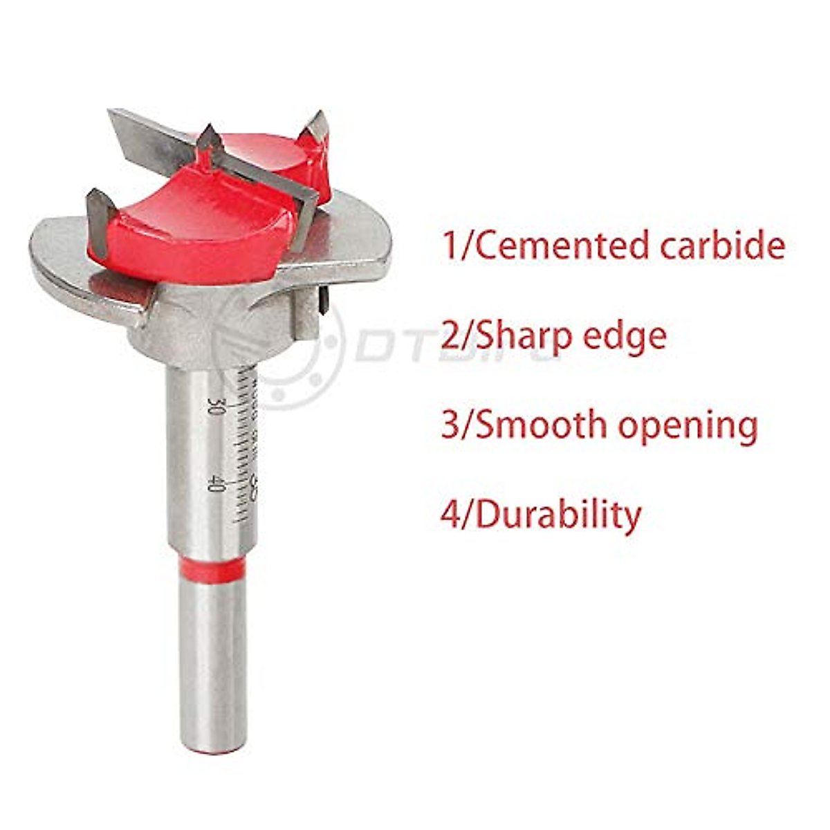 BE-TOOL Hinge Boring Drill Bits, Forstner Drill Bit Alloy,Sharp Woodworking Hinge Hole Cutter With Depth Stop For Woodwork Perforated（∅20mm）