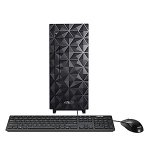 ASUS Desktop S300, Intel Core i5-10400 Processor, 16GB DDR4 RAM, 512GB PCIe SSD, DVD Drive, Windows 10 Home, Wired Keyboard & Mouse Included, Black, S300MA-DH501