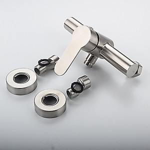 Stainless Steel Wall Mounted Shower Faucet Shower Mixer Manual Control Plumbing Valve Switch Bathroom Tap for Cold and Hot Water