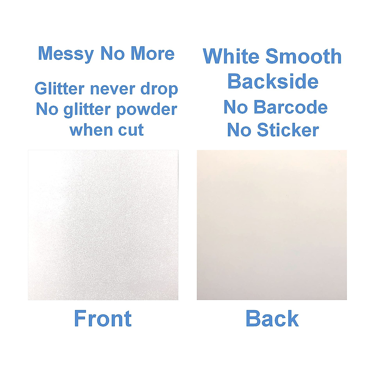 White Glitter Cardstock (10 Sheets, 300gsm) White Cardstock 12x12 Cardstock Paper Colored Cardstock (White)