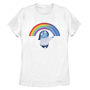 Women's Inside Out Sadness Rainbow T-Shirt - White - X Large