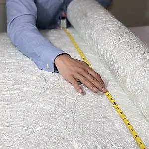 Fiberglass Chopped Strand Mat Cloth 50" x 360" | 50 Inch Wide 10 Yard Long | 1 oz | CSM GRP | Molding Roofing Boat Marine Repair with E-Glass Fiber Roll | Resin Compatible | Rolled Package