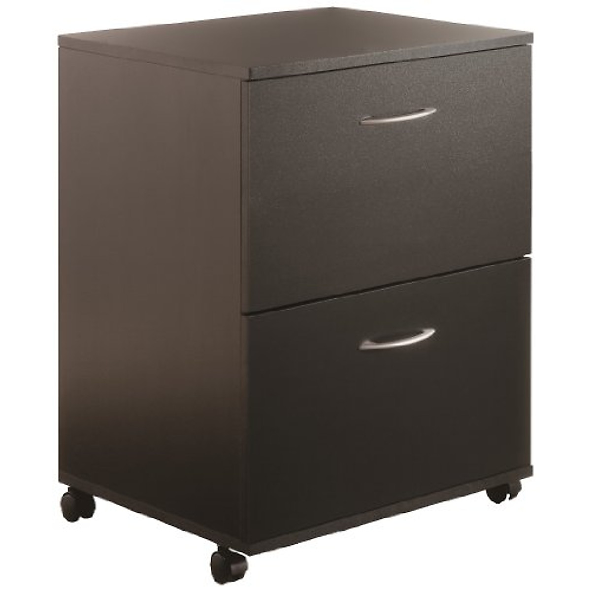 Essentials 2-Drawer Mobile Filing Cabinet from Nexera, Black