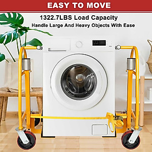 Legines Manual Furniture Mover Tool Set (Set of 2),Heavy Duty Moving Dolly, 1300 lbs Capacity, 12" Lift Height.Machinery Mover Pake Handling Tools.