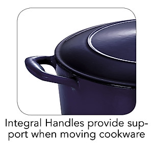 Tramontina Enameled Cast Iron Covered Dutch Oven Gradated Cobalt 5.5-Quart, 80131/075DS