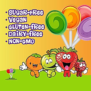 Xyloburst Sugar-Free Xylitol Candy Lollipops Suckers Made With Natural Flavors and Natural Colors, Good For Your Teeth, Dentist Recommended - Made in the USA (25 Count)