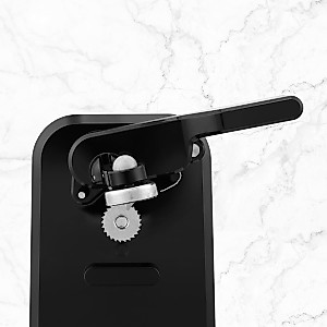 Holstein Housewares Electric Automatic Can Opener with Auto Shutoff, Push Down Lever to Easily Opens All Standard-Size and Pop-Top Cans, Black