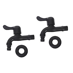 OSALADI 2pcs Washing Machine Faucet Sink Faucet Kitchen Faucets Faucet Washing Machine Water Faucet Outdoor Faucet Black Kitchen Faucet Kitchen Accessories Hose Faucet Stainless Steel Mop