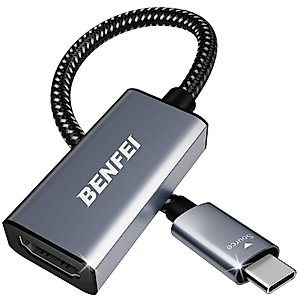 BENFEI USB Type-C to HDMI Adapter [Thunderbolt 3/4 Compatible] with iPhone 15 Pro/Max, MacBook Pro/Air 2023, iPad Pro, iMac, S23, XPS 17, Surface Book 3 and More