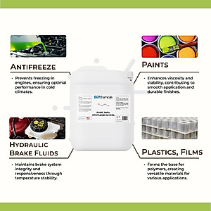 DIYChemicals Ethylene Glycol – Concentrate, Technical Grade for Industrial, Solvents