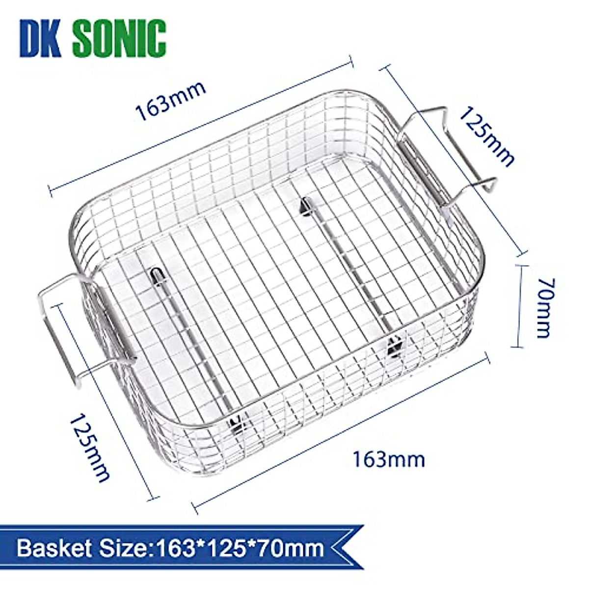 DK SONIC Ultrasonic Cleaner with Heater and Basket for Coins,Small Metal Parts,Record,Circuit Board,Daily Necessaries,Lab Tools,etc(2.1L, 110V)