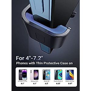 UGREEN Car Vent Phone Mount Air Vent Clip Cell Phone Holder Gravity Auto Lock Compatible with iPhone 14 Pro Max 14 Plus, iPhone 13 12 11 Pro Max XR XS 8 7 Plus SE, Samsung Galaxy S22 Smartphone Black