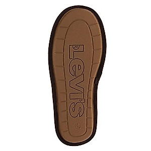 Levi's Mens Milton Nordic Microsuede Scuff House Shoe Slippers, Brown, L