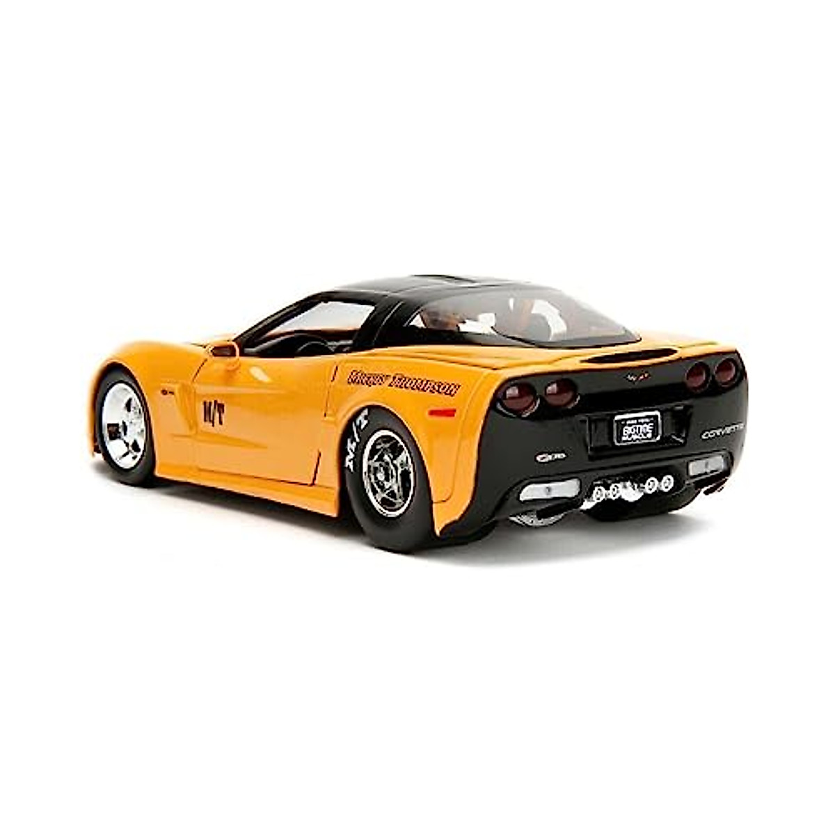 2006 Chevy Corvette Z06, Yellow - Jada Toys 34204/4-1/24 Scale Diecast Model Car