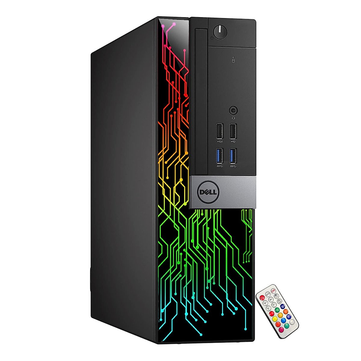 Dell OptiPlex Desktop Customized RGB Lights Computer Intel Core i7 3.40GHz 16 GB RAM 2TB SSD Windows 10 Pro - WiFi - Gaming PC Keyboard & Mouse HDMI (Renewed)