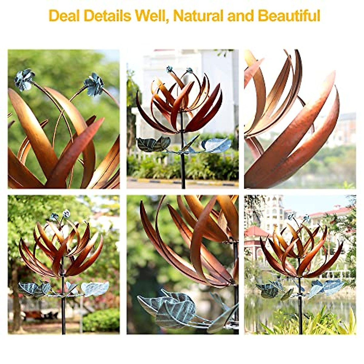 LimeHill Wind Spinner for Yard and Garden for Women Large Metal Windspinners for Outdoor Decorations (24 X 84 Inches)