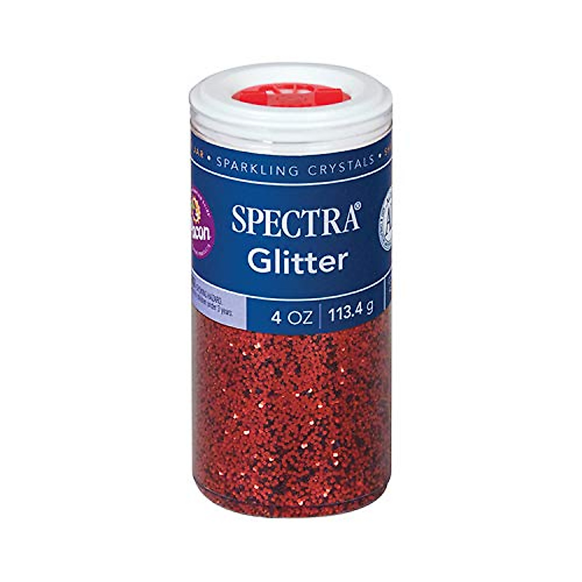 Spectra Arts & Crafts Glitter, Red, 4 oz, 1 Jar and Mod Podge CS11301 Waterbase Sealer, Glue and Finish, 8 Oz, Matte