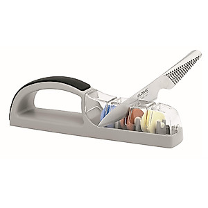 MinoSharp 550/GB 3 Stage III Hand-Held Knife Sharpener, 2.1, Gray
