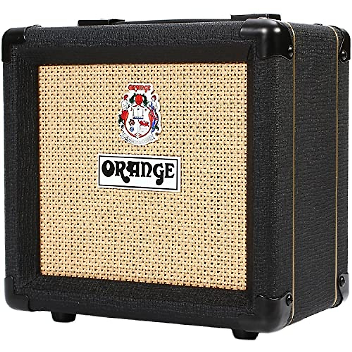 Orange Amp Micro Dark Terror MD20 Hybrid Amp Head Mini Stack Combo Bundle with PPC108 1x8 in Black Speaker Cabinet, Pig Hog Woven Guitar Cable 10ft, Speaker Cable and Liquid Audio Polishing Cloth