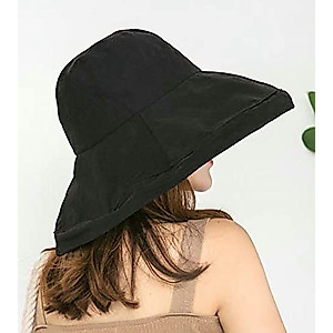 Women Sun Hat Wide Brim UV Protection Soild Bucket Hat Travel Outdoor Beach Hat Grey