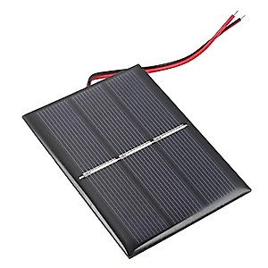 Heyiarbeit 1 Pcs 1.5V 0.65W Mini Polysilicon Epoxy Resin DIY Solar Panel Module 60mm x 80mm/2.36" x 3.15" for Cell Charger