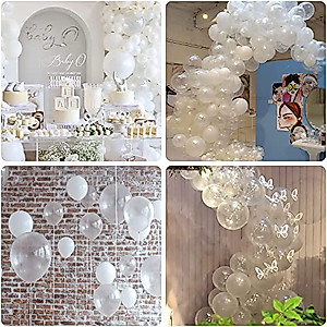 Clear Balloons Different Sizes 151PCS 18/12/10/5 Inch Clear Balloon Garland Arch Kit Quality Transparent Latex Balloons Decorations for Party Birthday Graduation Wedding