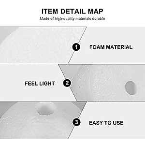 Housoutil 1pc and Stick Banquet Dress Polystyrene Mouldle Photo Supplies Decoration Shaper Circles Dessert Chocolate Pudding Frosting Party Foams Model Tool Semicircle Princess Models