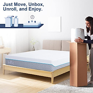 Opoiar Queen Mattress 12 Inch Memory Foam Mattress, Medium Firm Gel Memory Foam Mattress in a Box for Cool Sleep & Back Pain, Foam Bed Mattress, Queen Size Mattresses