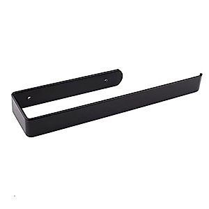 Hand Towel Holder Wall Mount or Adhesive No Drilling, 12.4 Inch Towel Bar Rack for Bathroom Countertop Sink Kitchen Paper Towel Holder Black