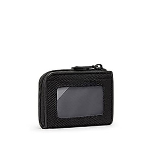 TUMI Alpha Zip Card Case - Black/Red