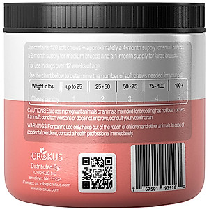 ICROKUS Allergy Immune Supplement for Dogs - Digestive Dog Allergy Relief Chews - Dog Allergy Treats for Seasonal and Food Allergies - Skin Itch, Hot Spots - 120 Soft Chews
