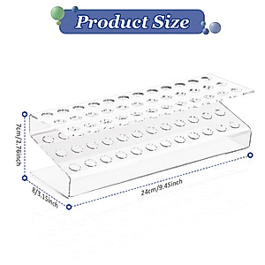 Fitlyiee Clear Acrylic Brush Display Pen Holder Z shaped Pen Organizer for Markers Coloured Pencils Paint Brushes Makeups (36 Slots)