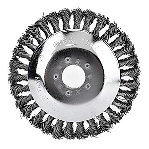 Jectse Wire Wheel Steel Brush Grass,Trimmer Head Cutter,Round Weed Cleaning Replacement Tool,for Garden Mower Grass String Trimmer(150mm)