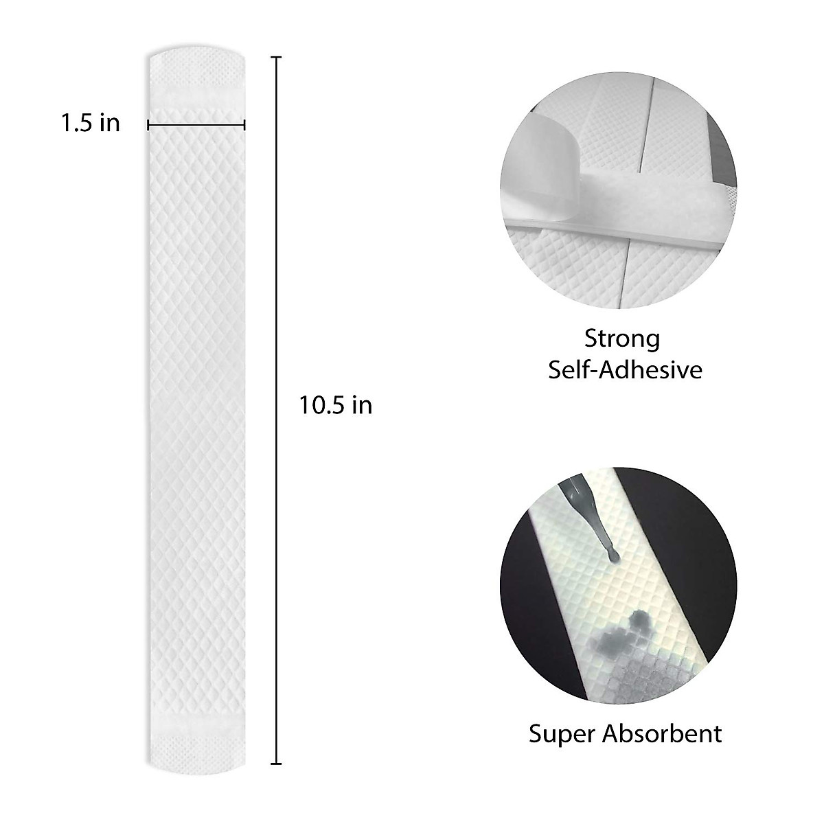 Ecua-Andino Hats Disposable Headwear Liners | Self-adhesive, Hygienic & Super Absorbent Sweat Protection (5)