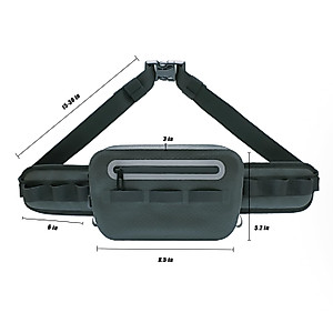 Sarcia Waterproof Waist Bag - Fly Fishing Fanny Pack with Rod Holder and Airtight Zipper, Ideal for Kayaking, Outdoor Sports, Camping and Hiking