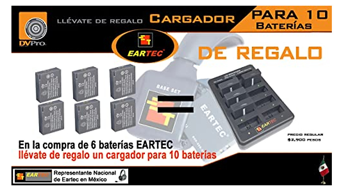 EARTEC 3.7V Battery for HUB Ultralite Headsets