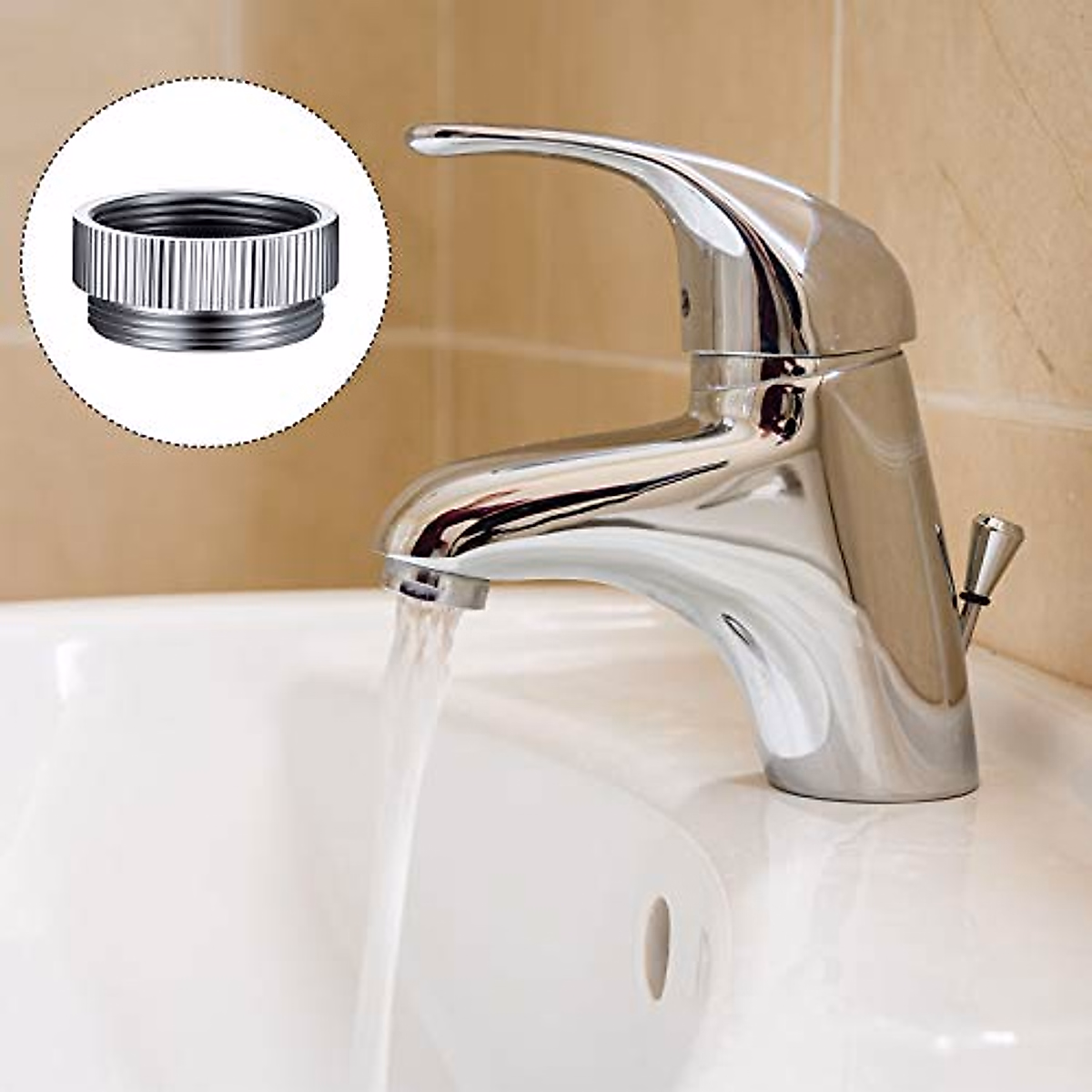 Hotop Faucet Adapter Kit, Brass Aerator Adapter Male Female Sink Faucet Adapter Connecting Garden Hose, Water Filter, Standard Hose via Diverter (10 Pieces)