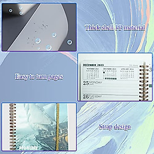 Mesen 2023 Planner - Planner/Calendar 2023, Jan.2023 - Dec.2023, Weekly Planner & Monthly With Tabs, 6.3" x 8.4", Hardcover Back Pocket Twin Wire Binding with Sticky Index Tabs, Daily Organizer