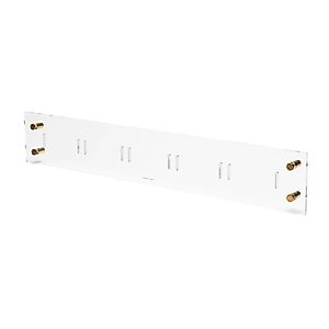 russell+hazel Acrylic Rail, Clear with Gold-Toned Hardware, 24” x 4” x .25” (44622)