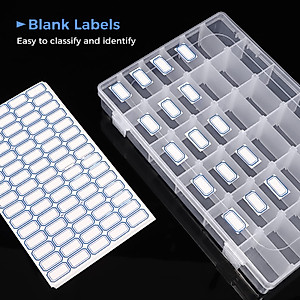 Anjetan 36 Grids Clear Plastic Organizer Box
