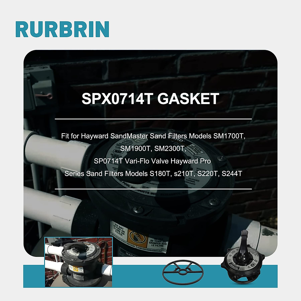 RURBRIN (2 PCS) SPX0714T Spider Gasket Valve O-Ring Compatible with Hayward SP0714T SPX0714CA 1-1/2 Inch Vari-Flo XL Multiport Valve Diverter Valve
