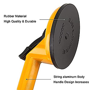 Floor Gap Fixer Tool for Laminate Floor Gap Repair Include Premium Quality Heavy Duty Aluminum Suction Cup and Fiberglass Handle Rubber Mallet (Yellow) - Can't Use on Scraped Surface Floor